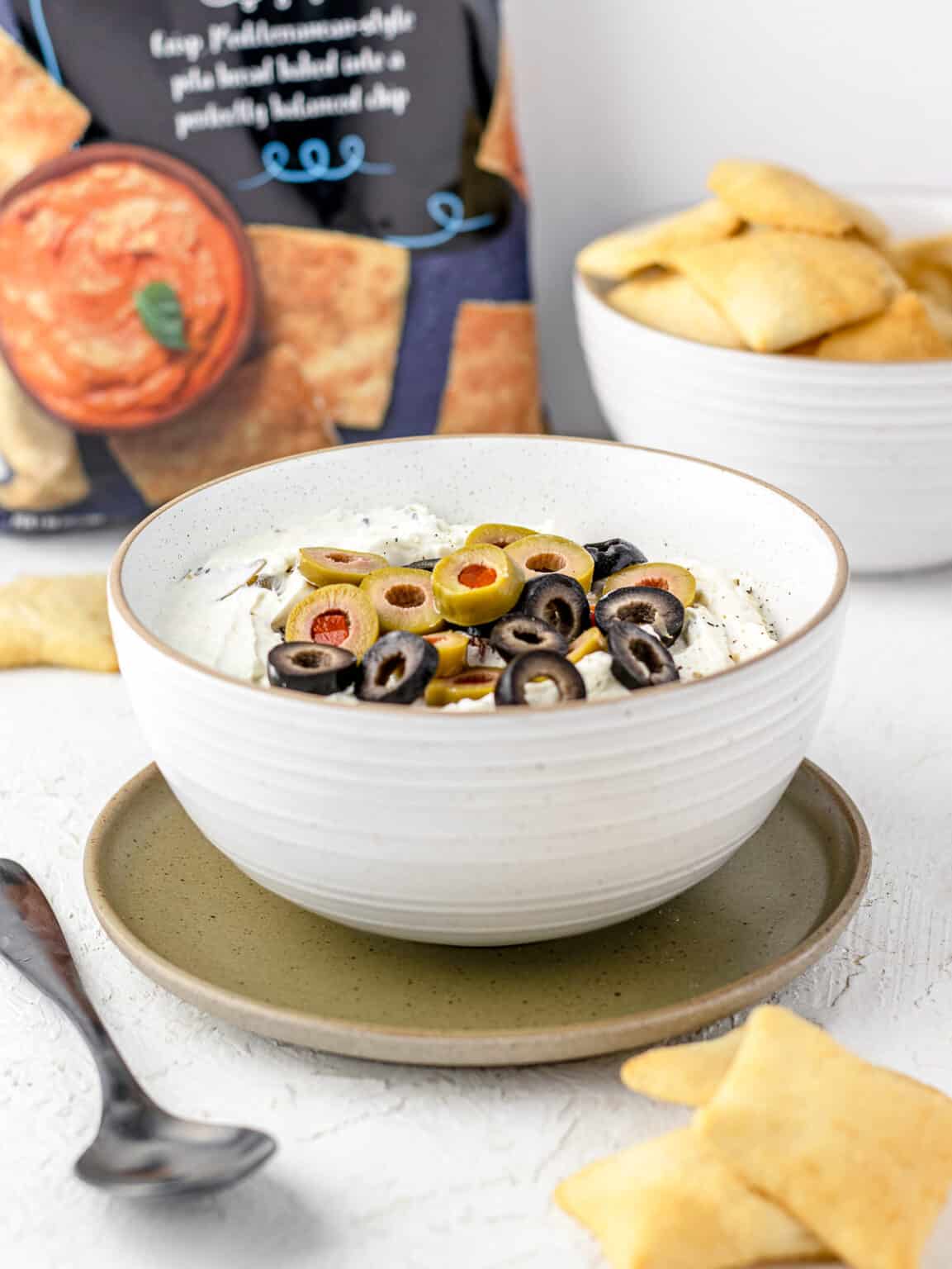 Easy Olive Dip - with Black and Green Olives! - Entirely Elizabeth