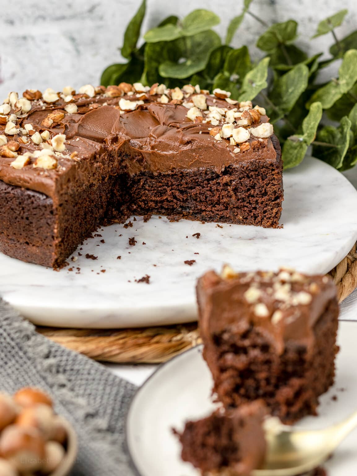 Chocolate Nutella Cake - One Layer - Entirely Elizabeth