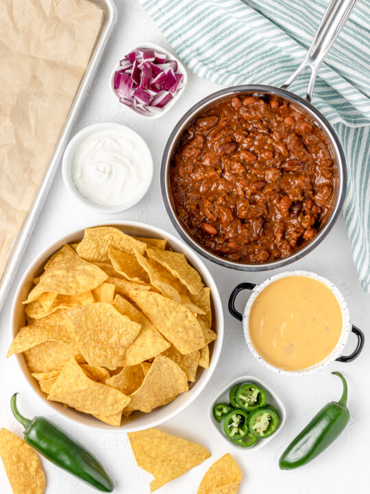 Chili Cheese Nachos - Easy and Cheesy - Entirely Elizabeth