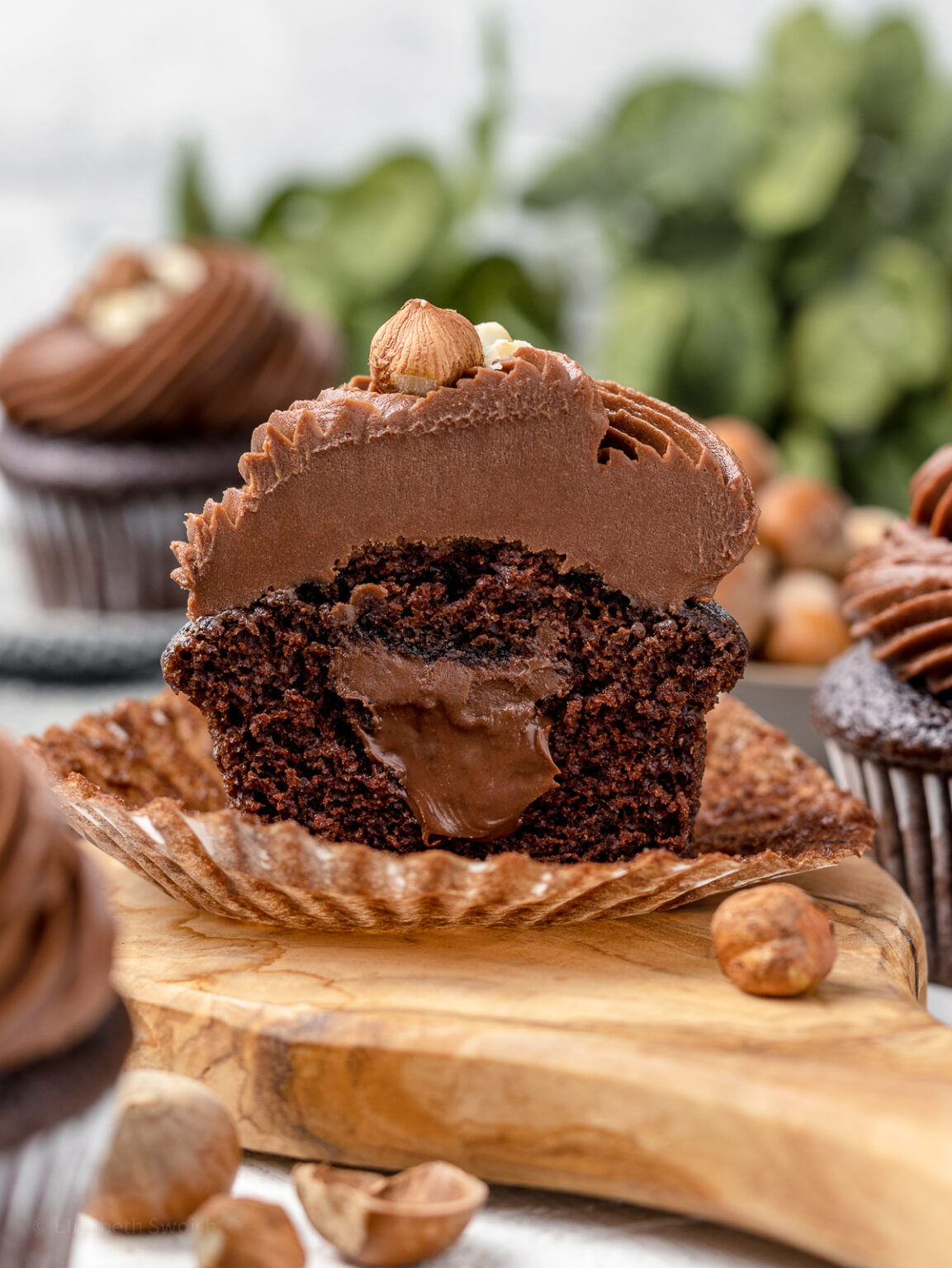 Nutella Cupcakes - Rich and Chocolatey - Entirely Elizabeth