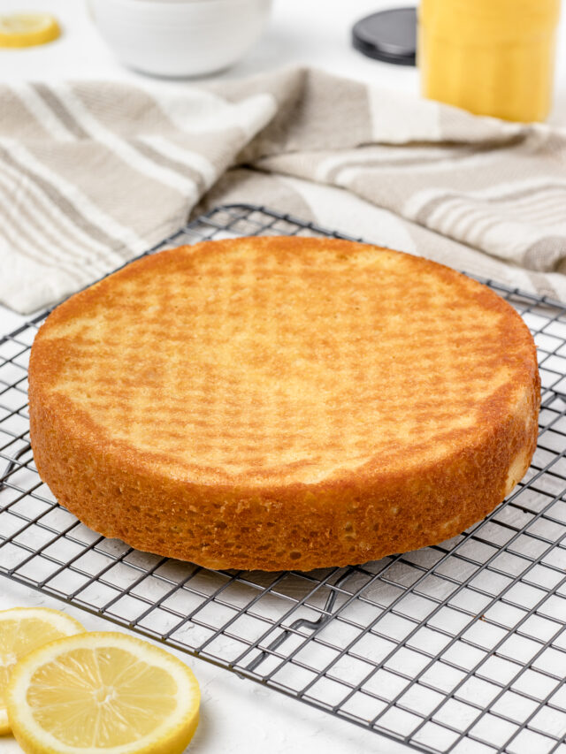 Easy Lemon Curd Cake - Single Layer - Entirely Elizabeth