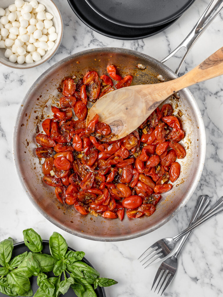 Simple Caprese Penne Pasta - Entirely Elizabeth