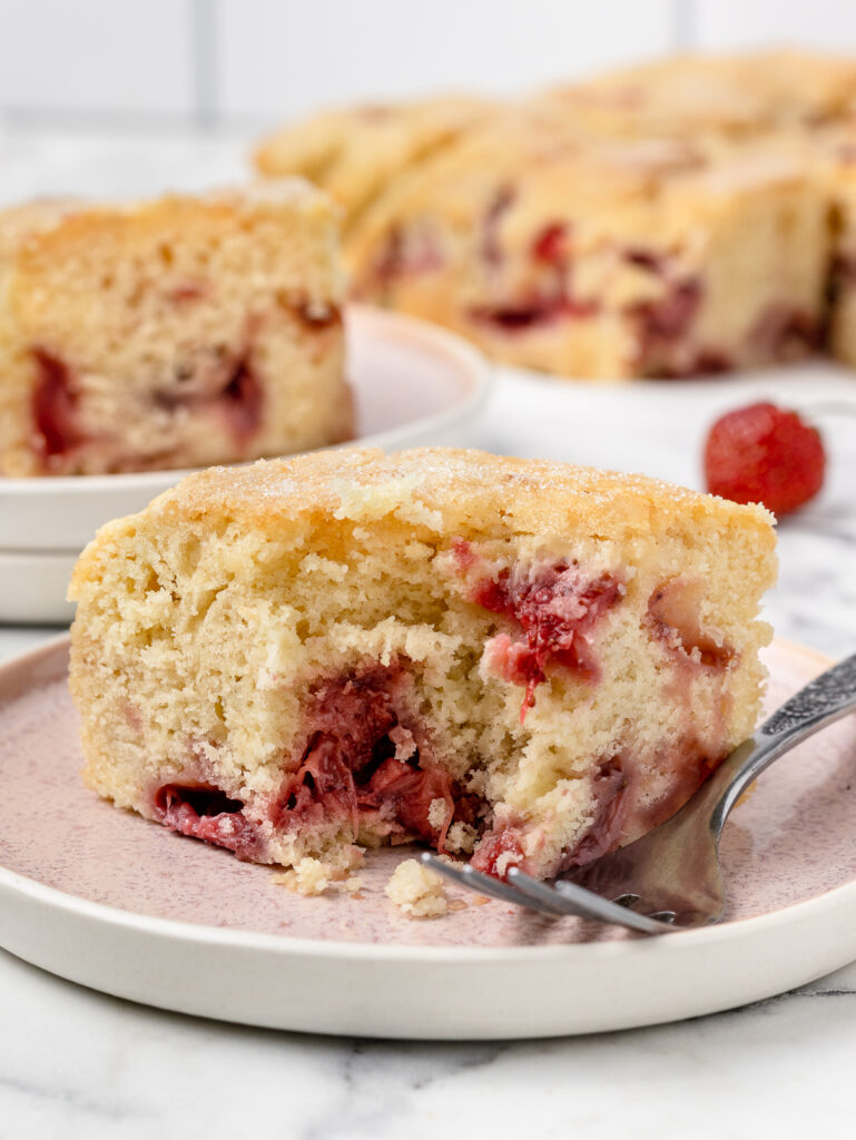 Easy Strawberry Snack Cake - Entirely Elizabeth