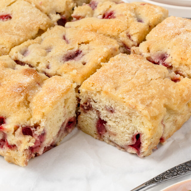 Strawberry Snack Cake - Entirely Elizabeth