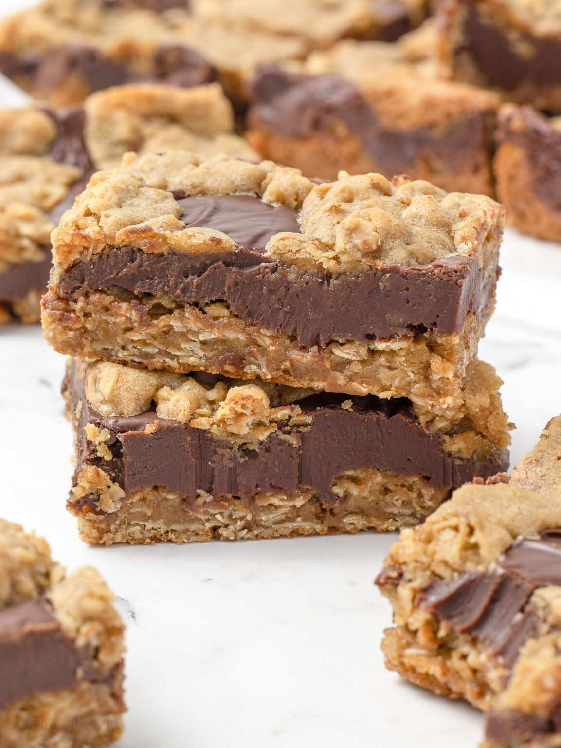 Fudgy Chocolate Crumble Bars - With A Secret Ingredient - Entirely ...