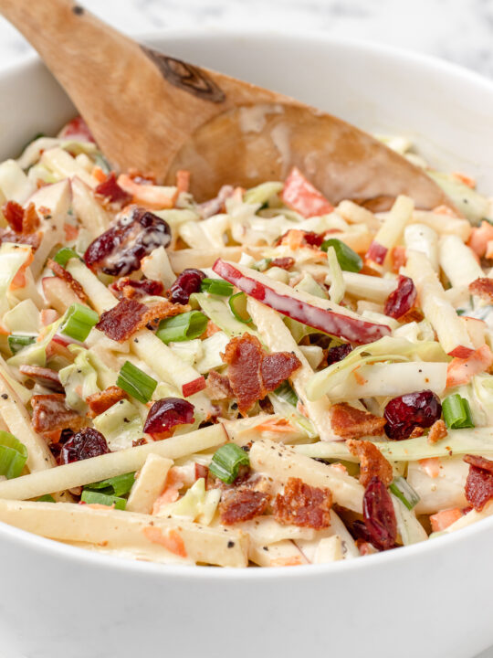 Bacon Apple Coleslaw - Entirely Elizabeth