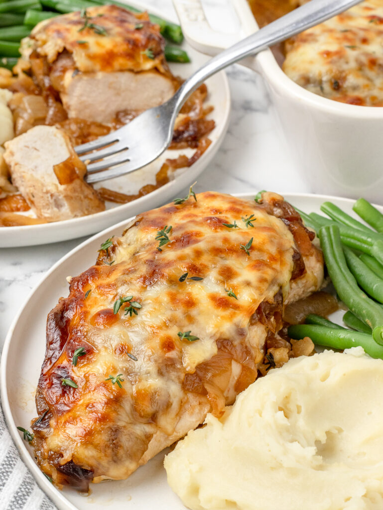 French Onion Chicken Bake - Without Soup or Soup Mix! - Entirely Elizabeth