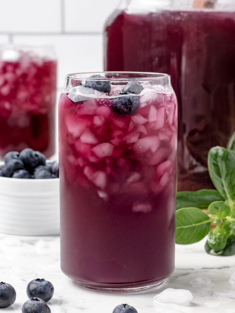 Homemade Blueberry Iced Tea - Entirely Elizabeth