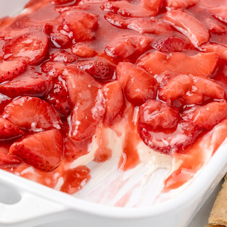 No Bake Strawberry Cheesecake Dip - Entirely Elizabeth