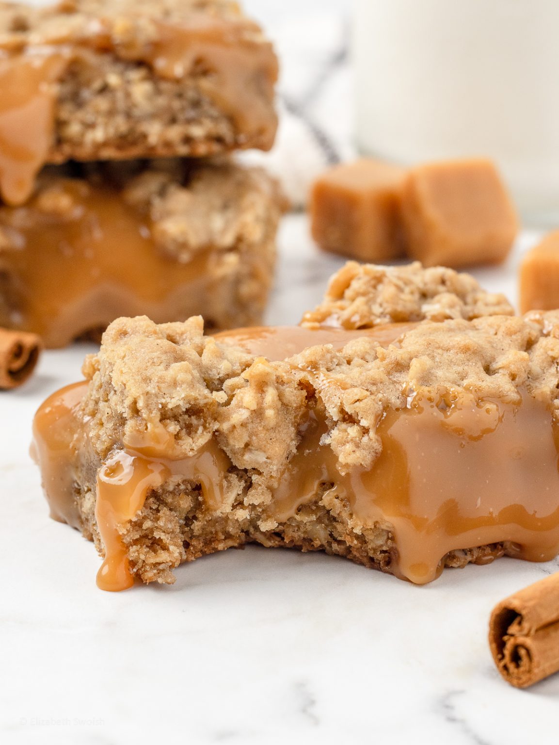 Gooey Caramel Bars - Entirely Elizabeth