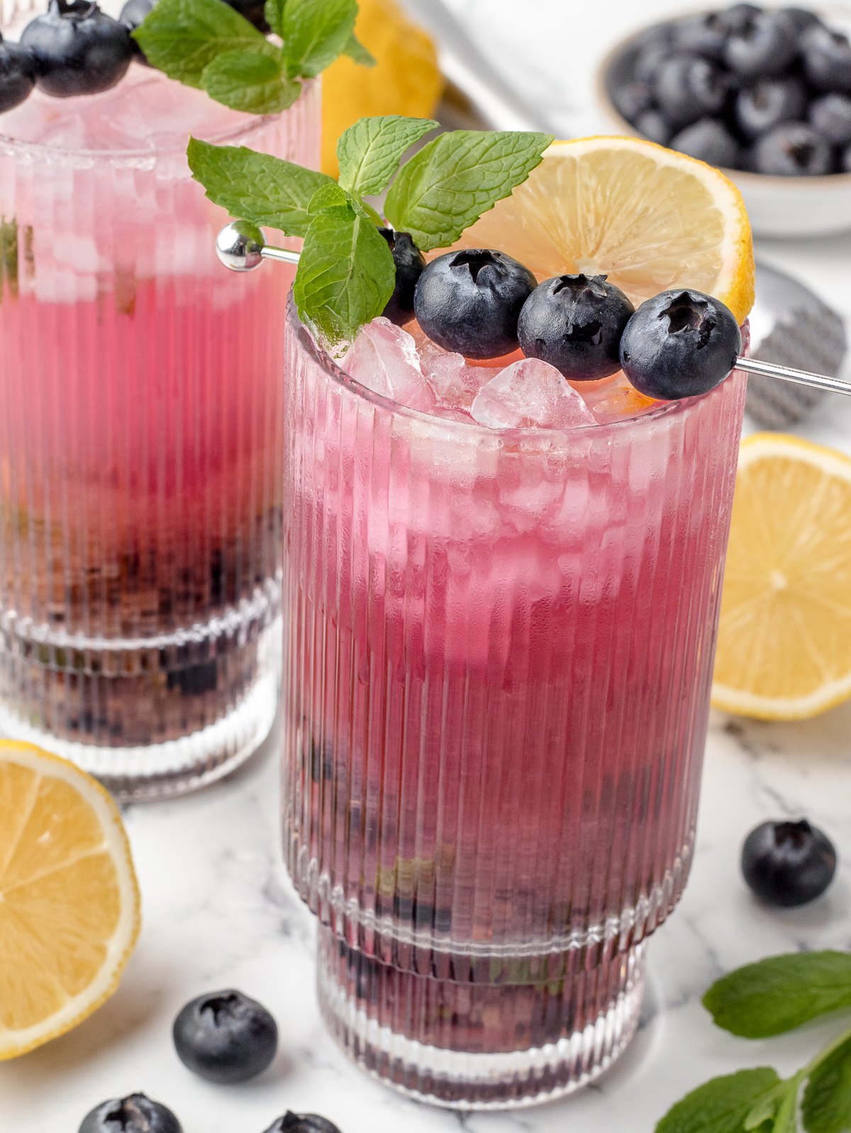 Simple Blueberry Mocktail - Entirely Elizabeth